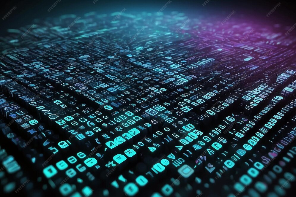 Binary code background abstract technology digital binary data and secure data concept 3d ...