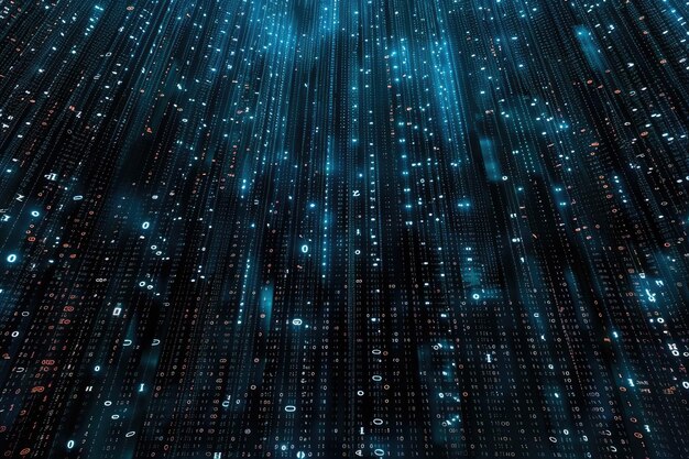 Premium Photo | Technology abstract blue background blue binary code binary code binary code