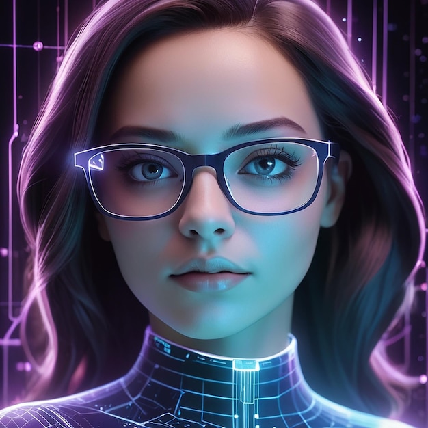 Binary code cyber business woman images with ai generated | Premium AI ... Binary code cyber business woman images with ai generated | Premium AI ...