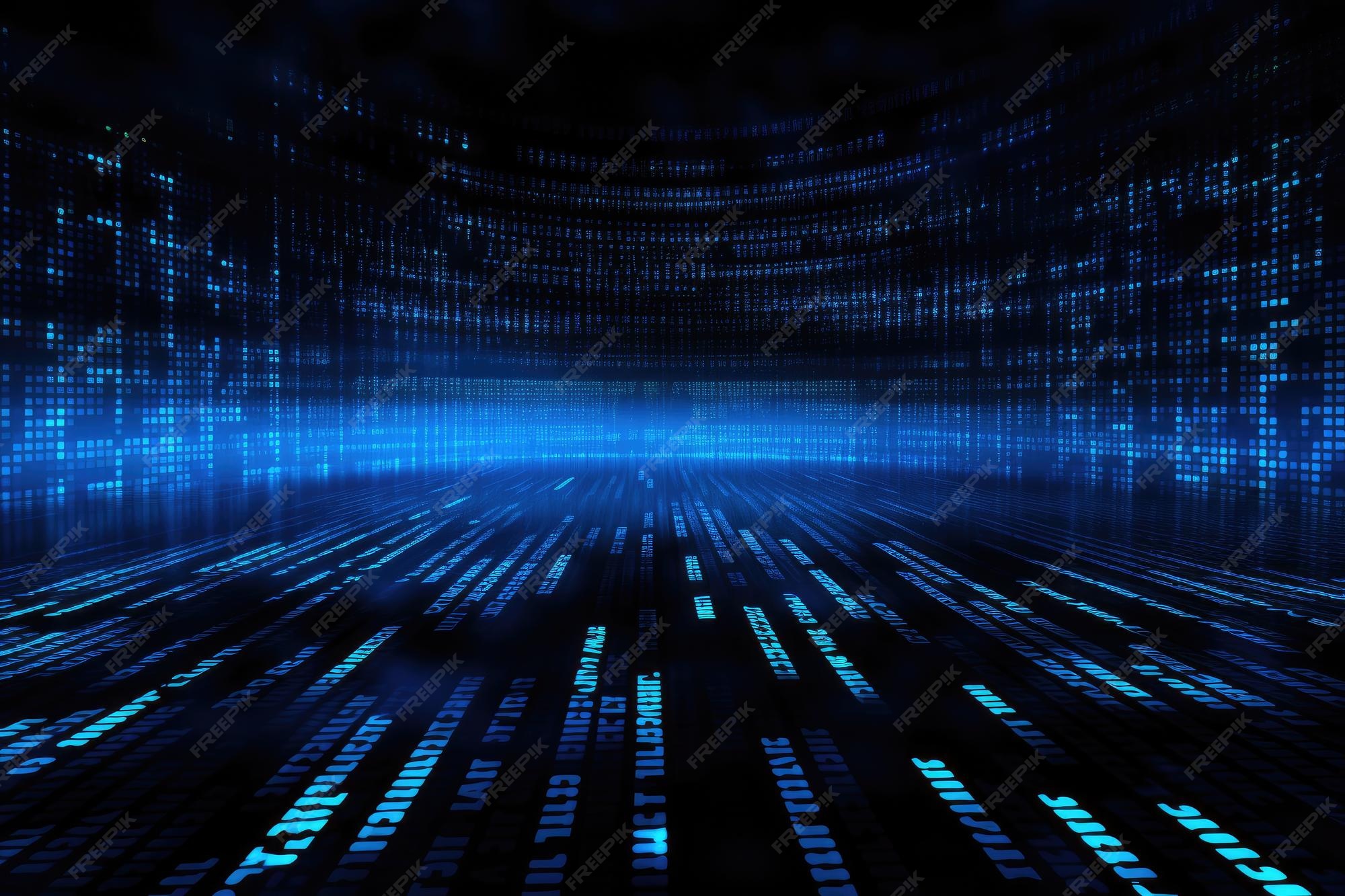 Premium Photo | Binary code on a dark blue background computer generated abstract background ...