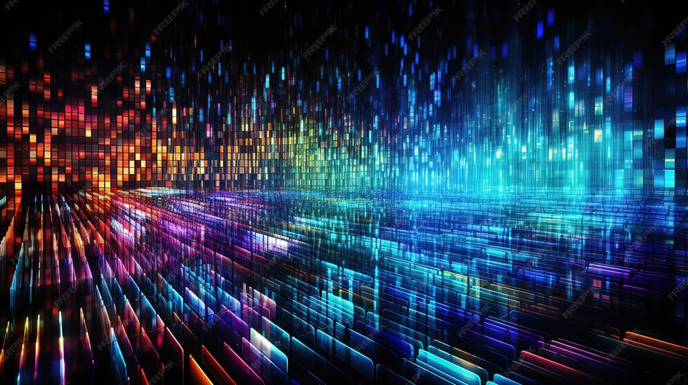 Premium Photo | Binary code pattern digital technology background abstract matrix programming ...