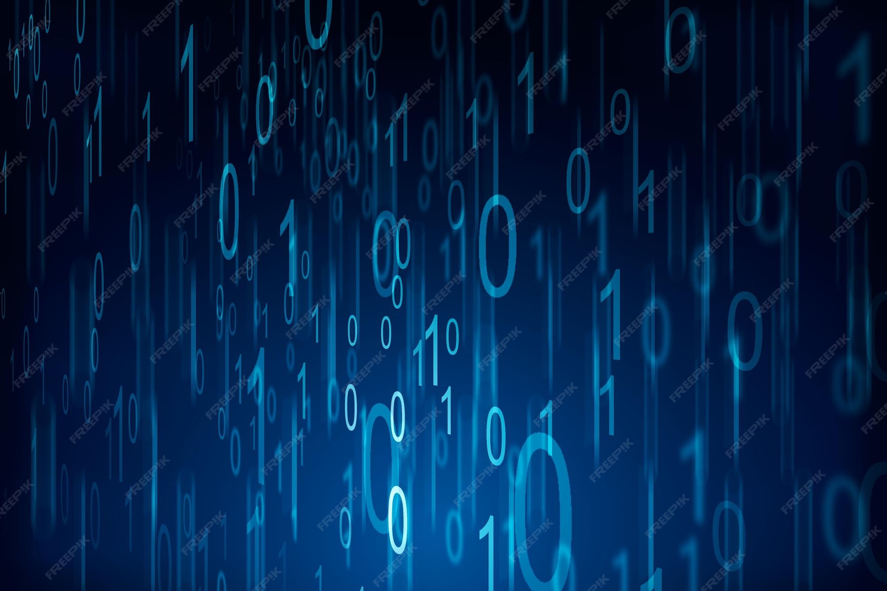 Premium Photo | Binary computer code on blue background 01 numbers pattern Data and technology ...