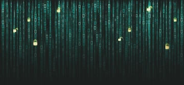 Premium Photo | Binary matrix code on the screen. numbers of the ...