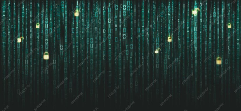 Premium Photo | Binary matrix code on the screen. numbers of the ...
