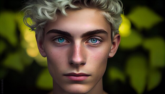 Premium AI Image | Binary person fluid gender awareness young man ... Premium AI Image | Binary person fluid gender awareness young man ...