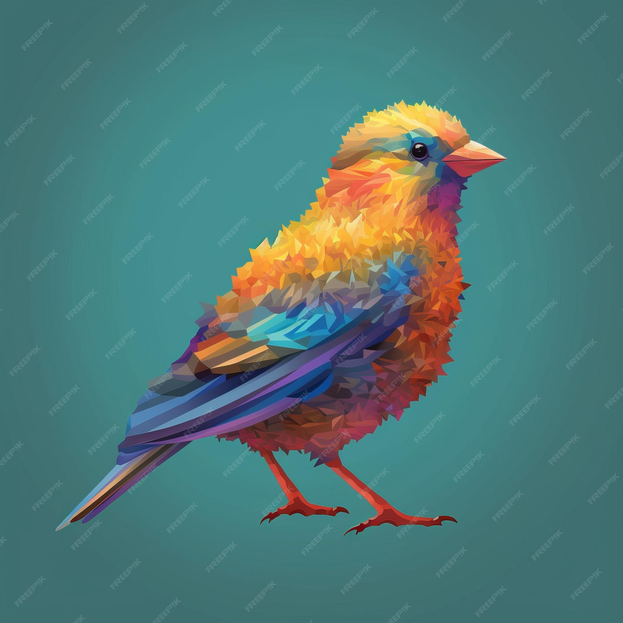 Premium Ai Image Bird Pixel Art On Solid Background