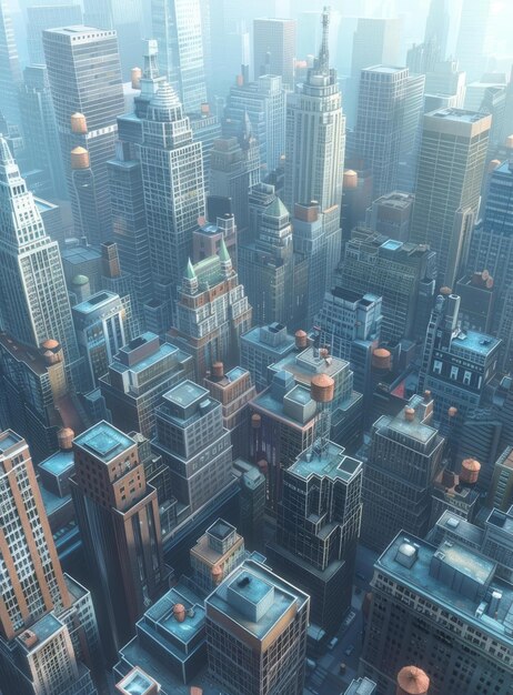 Premium Photo | A birds eye view of a large metropolis with many ... Premium Photo | A birds eye view of a large metropolis with many ...