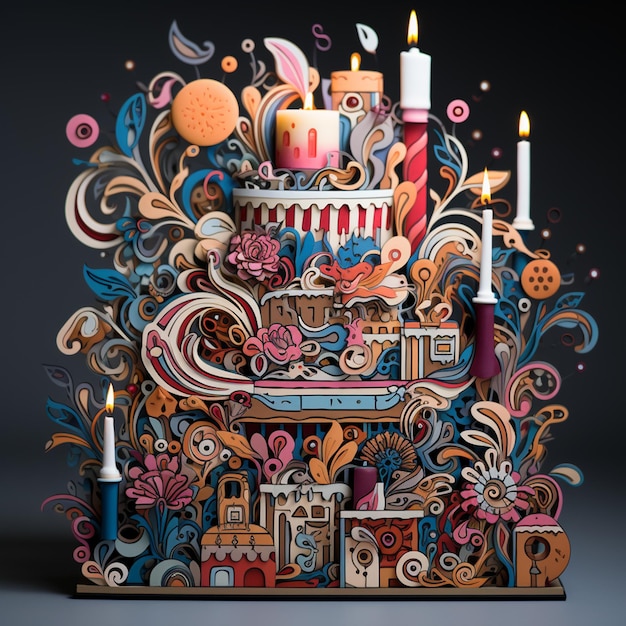 Premium AI Image | birthday card Premium AI Image | birthday card