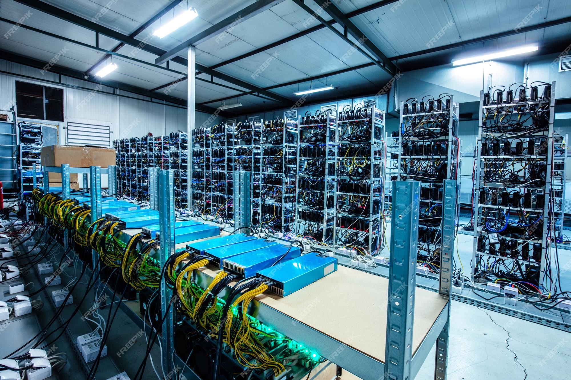 Premium Photo | Bitcoin and crypto mining farm big data center Premium Photo | Bitcoin and crypto mining farm big data center