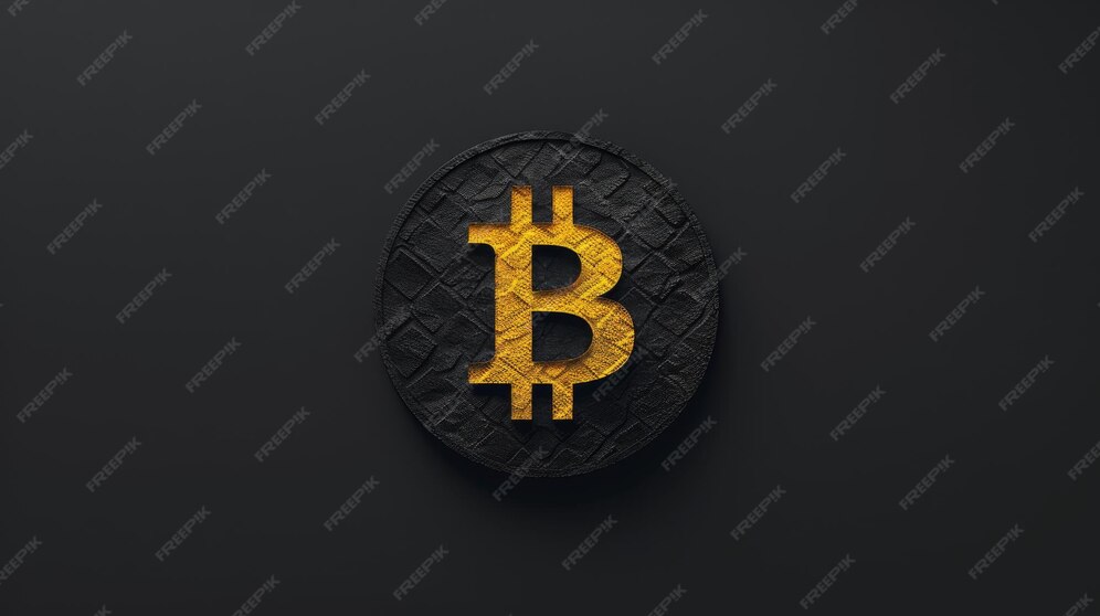Premium Photo | Bitcoin Logo on Black Background Premium Photo | Bitcoin Logo on Black Background