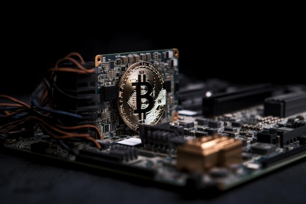 Premium AI Image | Bitcoin mining Generate Ai Premium AI Image | Bitcoin mining Generate Ai