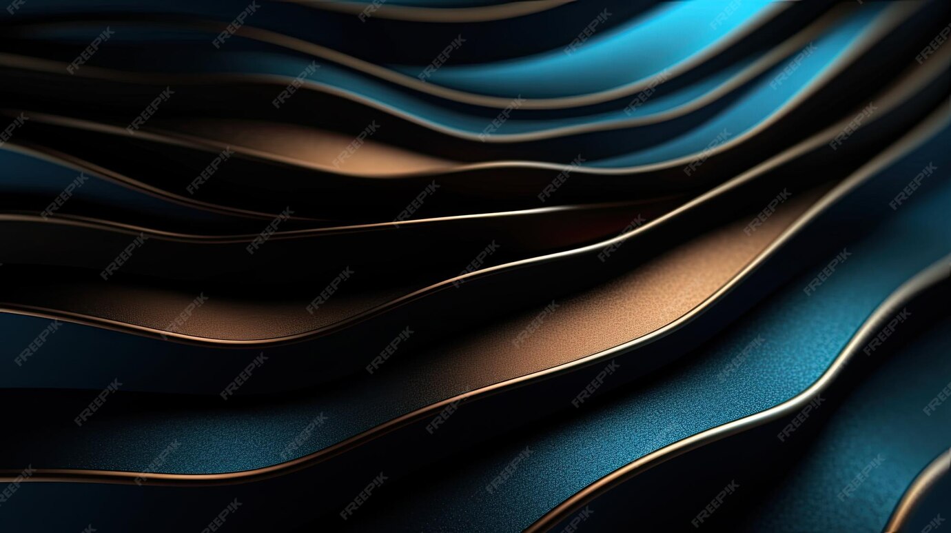 Premium Photo | Black background with dark blue and bronze lines and ... Premium Photo | Black background with dark blue and bronze lines and ...