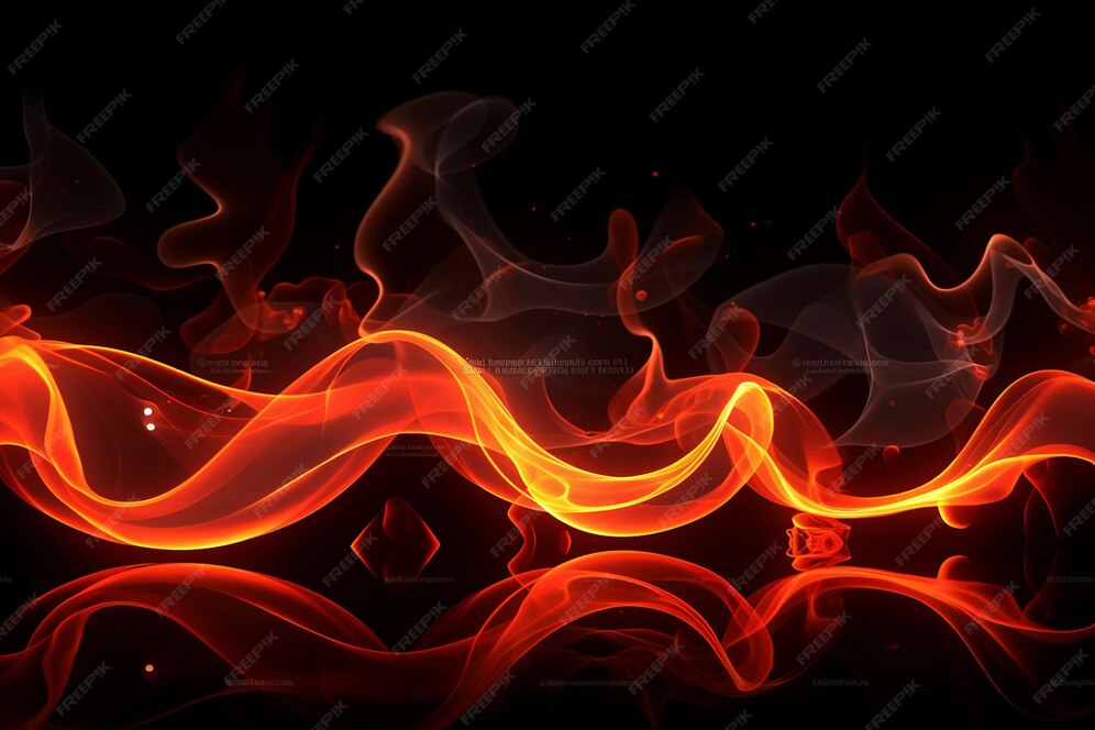 Premium Photo | Black Background with Glowing Fire Patterns Premium Photo | Black Background with Glowing Fire Patterns