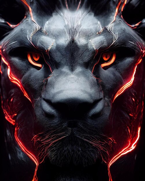 Premium AI Image | A black panther with glowing eyes Premium AI Image | A black panther with glowing eyes
