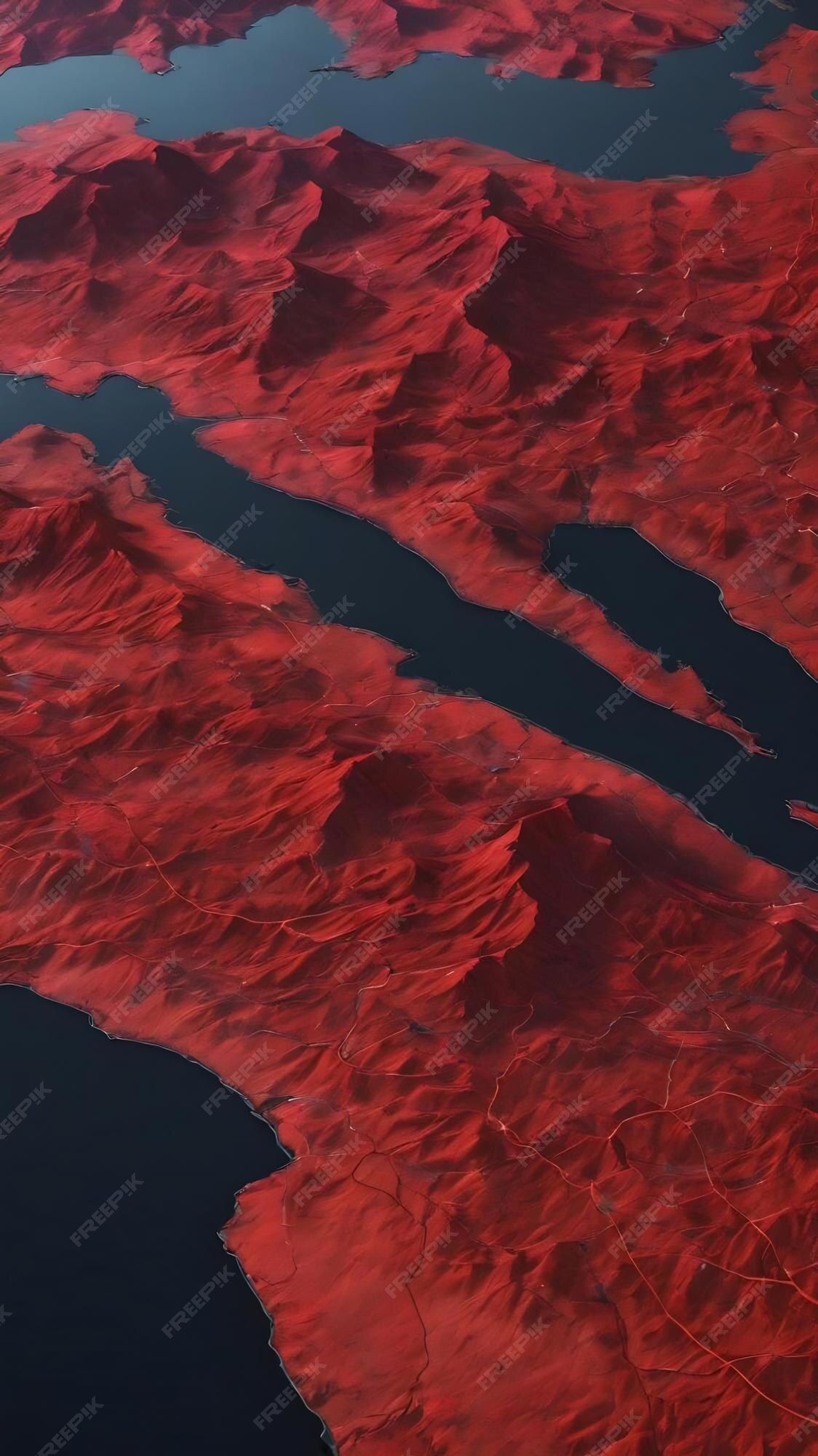 Premium AI Image | A black and red topographical map Premium AI Image | A black and red topographical map