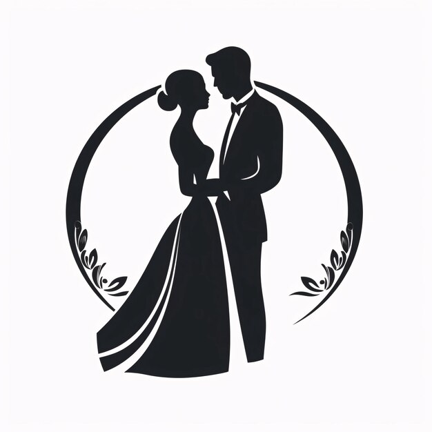 Premium Photo Black Silhouette Tattoo Of A Couple Of Man And Woman In