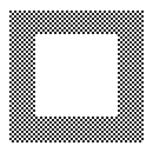 Premium AI Image | Black and white checkered square frame Premium AI Image | Black and white checkered square frame