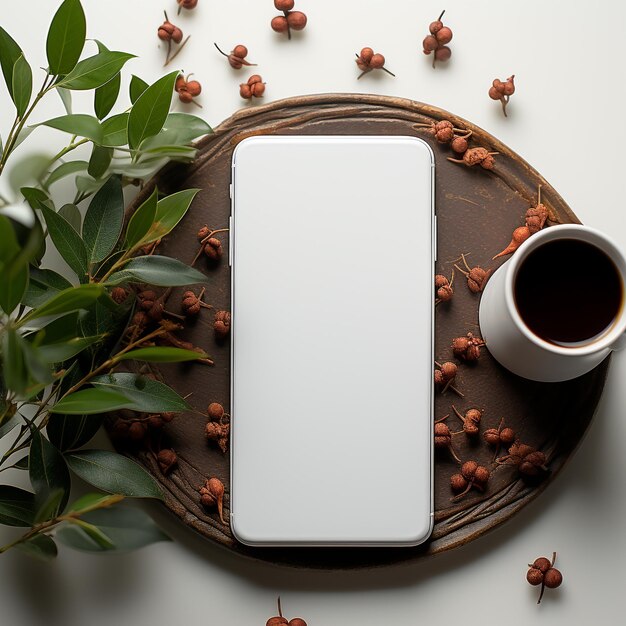 Premium AI Image | Blank smartphone mockup empty Premium AI Image | Blank smartphone mockup empty