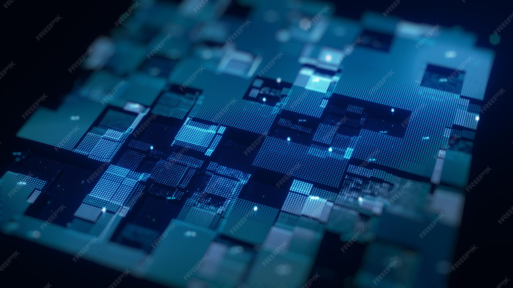 Premium Photo Blockchain Concept Big Data Binary Code Futuristic Information Technology Data