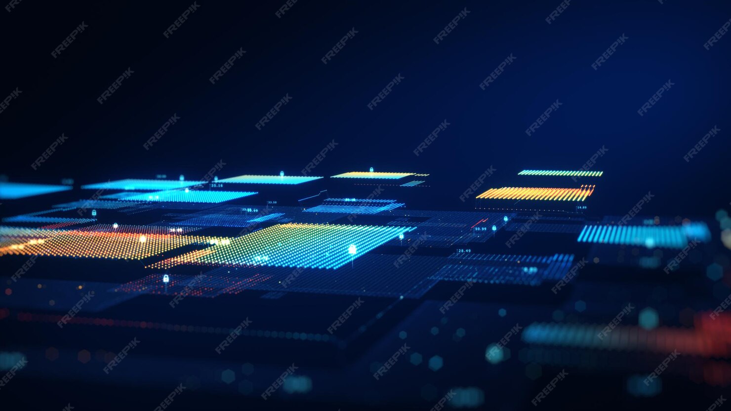 Premium Photo Blockchain Concept Big Data Binary Code Futuristic Information Technology Data