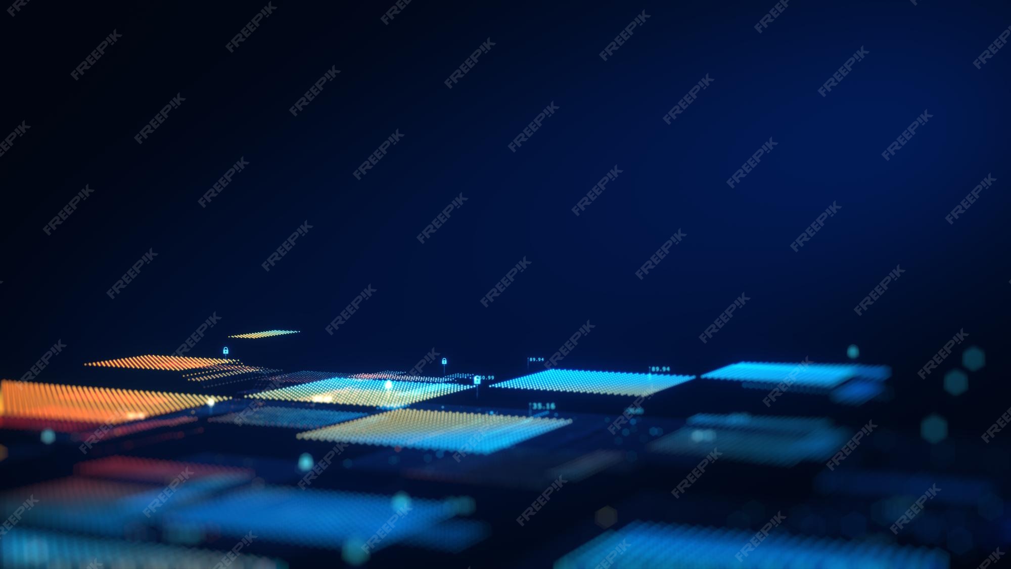 Premium Photo Blockchain Concept Big Data Binary Code Futuristic Information Technology Data