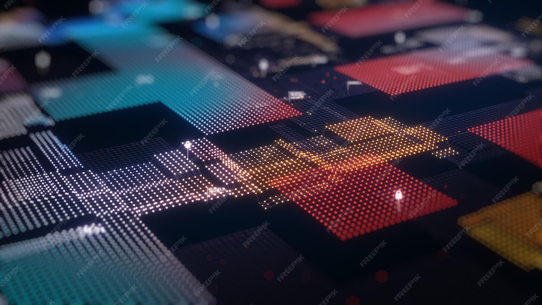 Premium Photo | Blockchain concept big data binary code futuristic ...