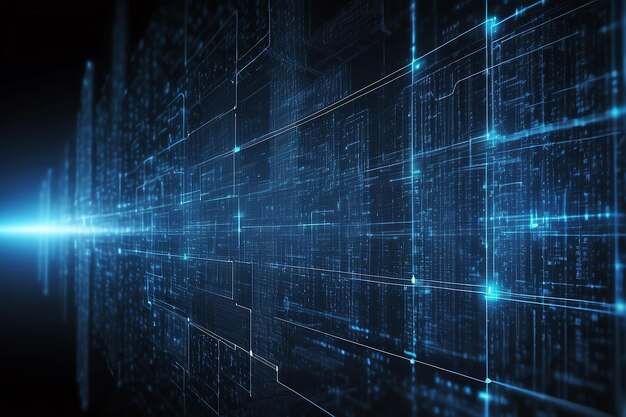 Blockchain network concept Distributed ledger technology Block chain text and computer ...