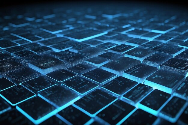 Blockchain network concept Distributed ledger technology Block chain text and computer ...