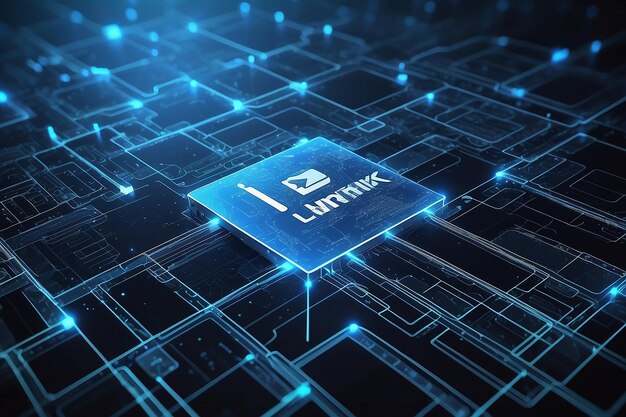 Blockchain Network Concept Distributed Ledger Technology Block Chain Text And Computer