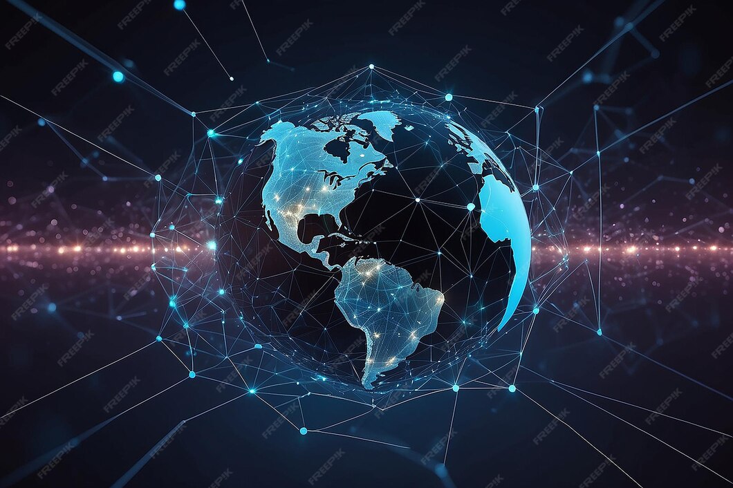 Premium Photo | Blockchain Technology Global Information Network Concept Premium Photo | Blockchain Technology Global Information Network Concept