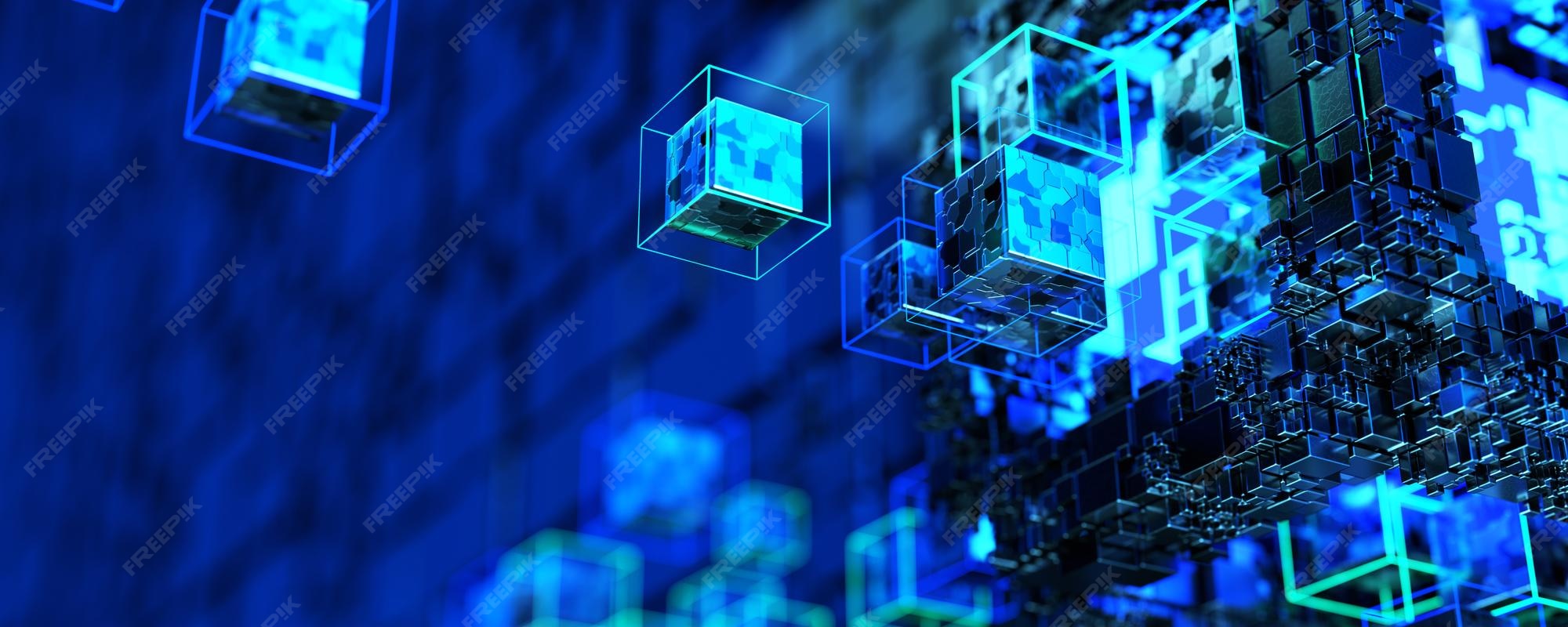 Premium Photo | Blockchain technology Machine learning Data background ...