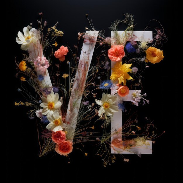 Premium Photo | Blossoming in Darkness The Enchanting Floral Veils Premium Photo | Blossoming in Darkness The Enchanting Floral Veils