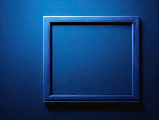 Premium AI Image | Blue birthday background with empty frame ai generative Premium AI Image | Blue birthday background with empty frame ai generative