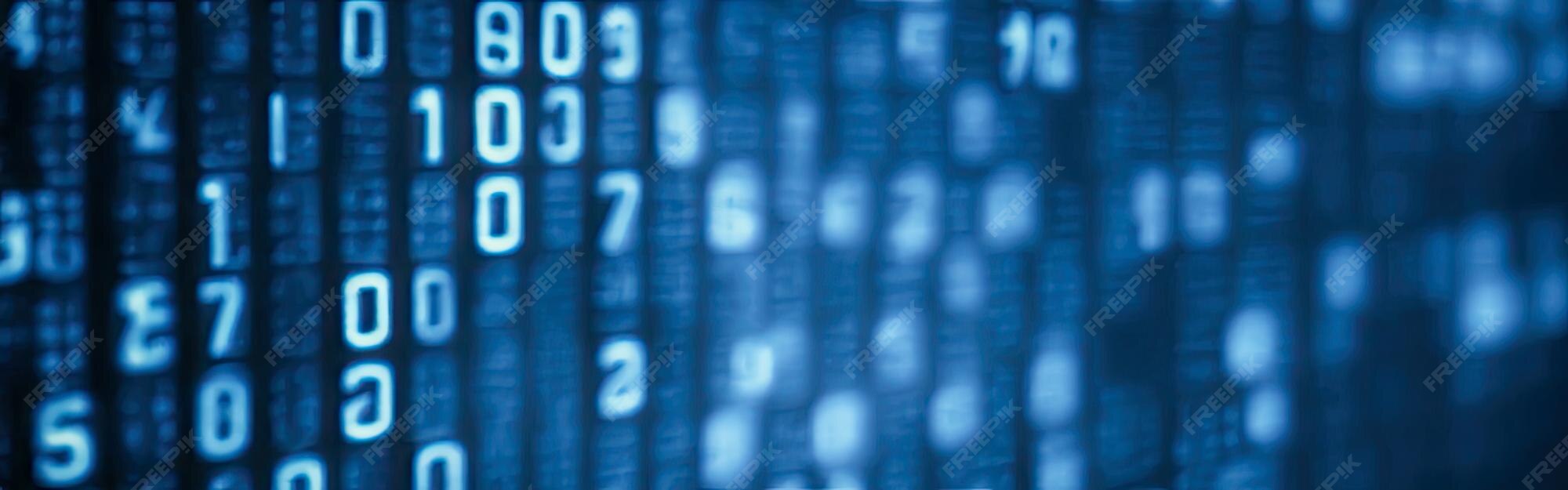 Premium AI Image | Blue digital binary data code on screen Abstract ...