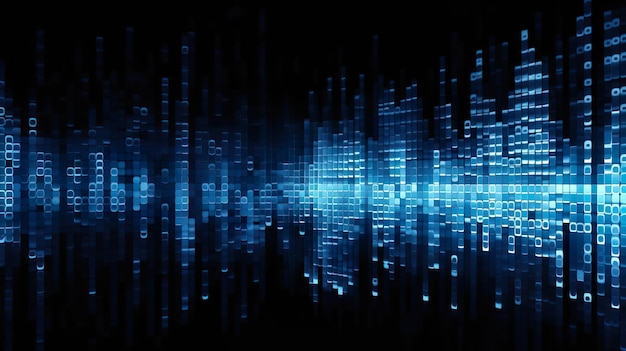 Premium Photo | Blue digital binary data Premium Photo | Blue digital binary data