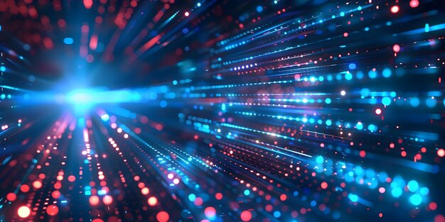 Premium Photo | Blue Digital Data Transfer Background with Binary Code ...