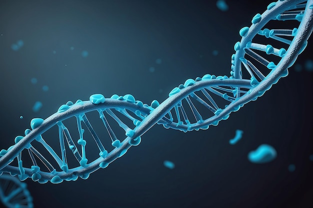 Premium Photo | Blue DNA structure isolated background 3D illustration Premium Photo | Blue DNA structure isolated background 3D illustration