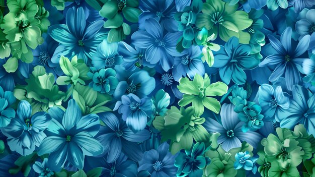 Blue green flowers store