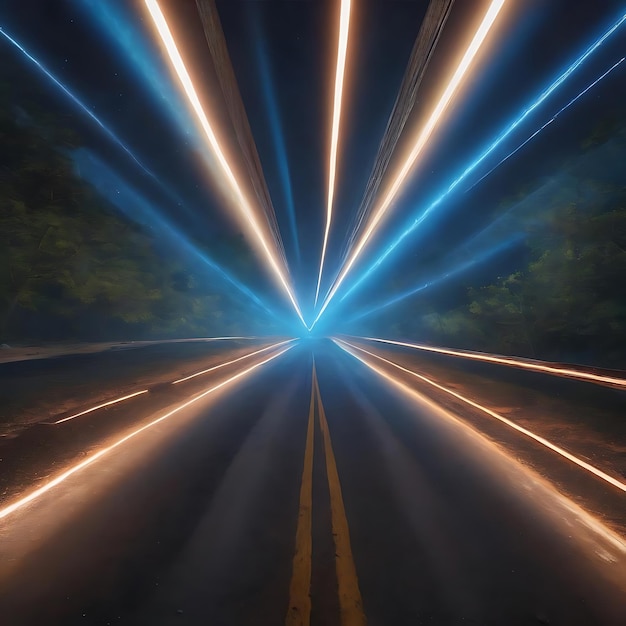 Premium AI Image | Blue light beams Premium AI Image | Blue light beams