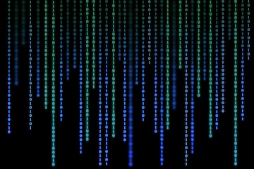 Premium Photo | Blue matrix background of binary numbers Matrix of ...