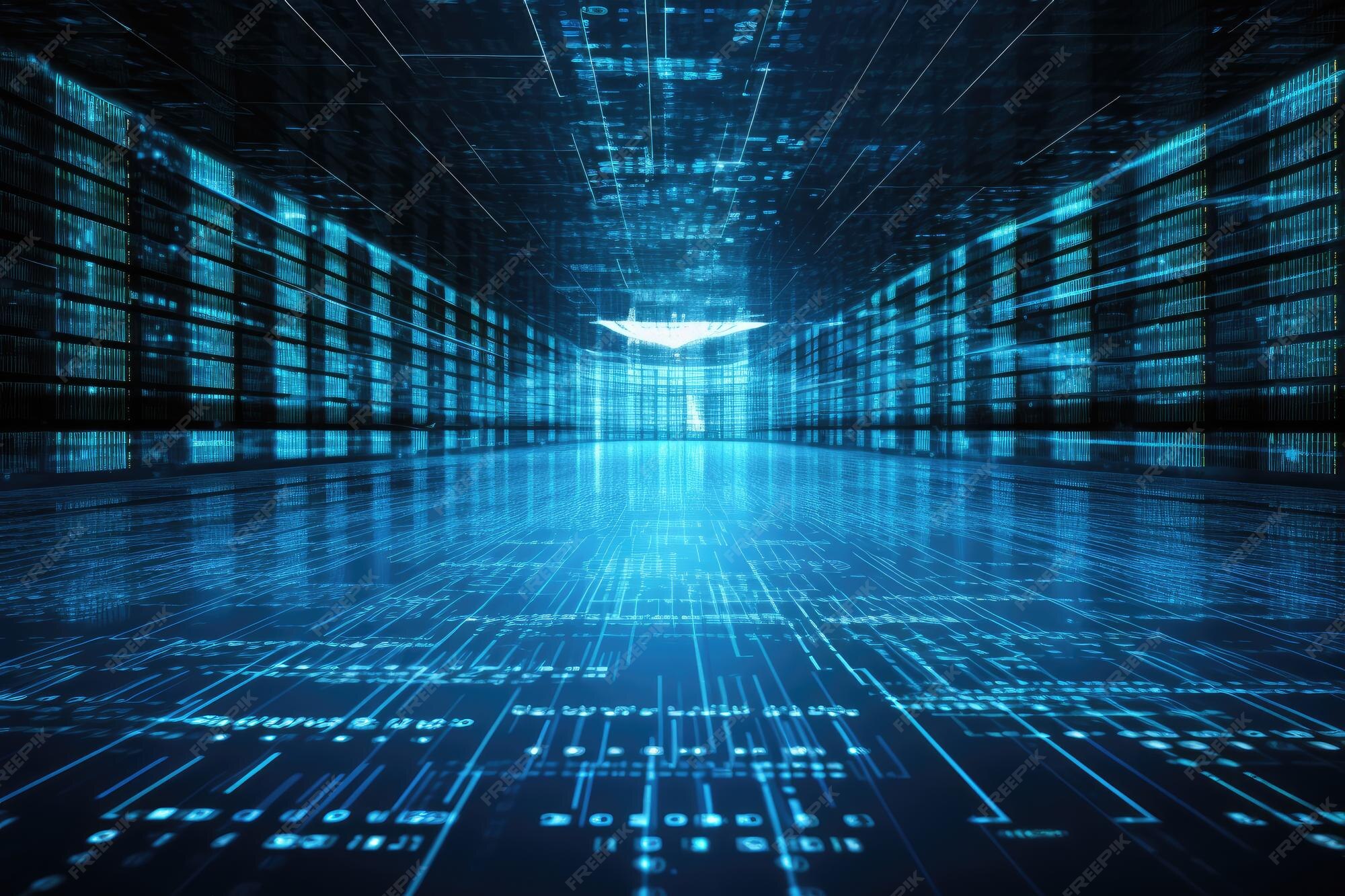 Premium Photo | Blue matrix background with binary code 3d rendering toned image An abstract ...