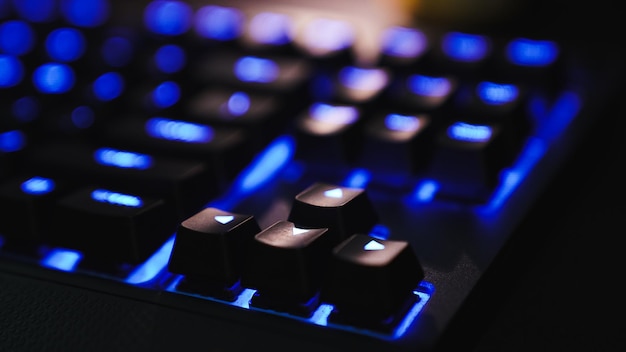 Premium Photo | Blue rgb keyboard arrow keys Premium Photo | Blue rgb keyboard arrow keys