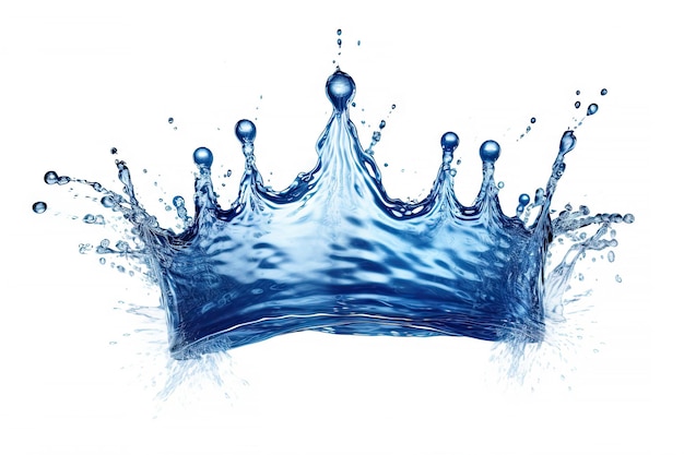 Premium Ai Image Blue Water Swirl Splash With Little Bubbles Isolated On White Background