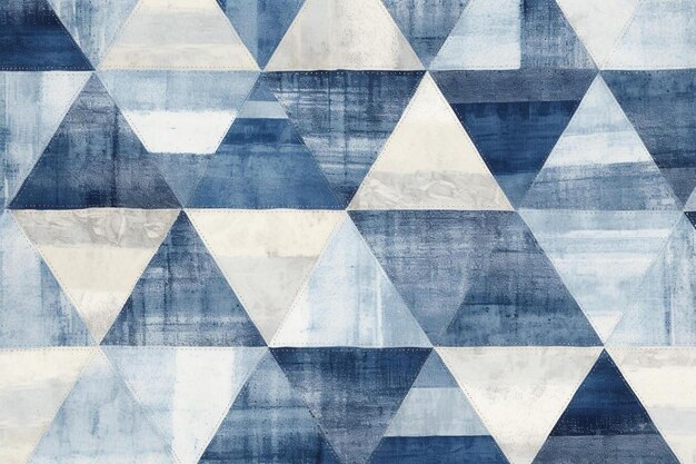 Premium Photo A Blue And White Geometric Design By Person