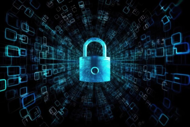 Premium AI Image | Bluecolored padlocks with password in a digital ... Premium AI Image | Bluecolored padlocks with password in a digital ...