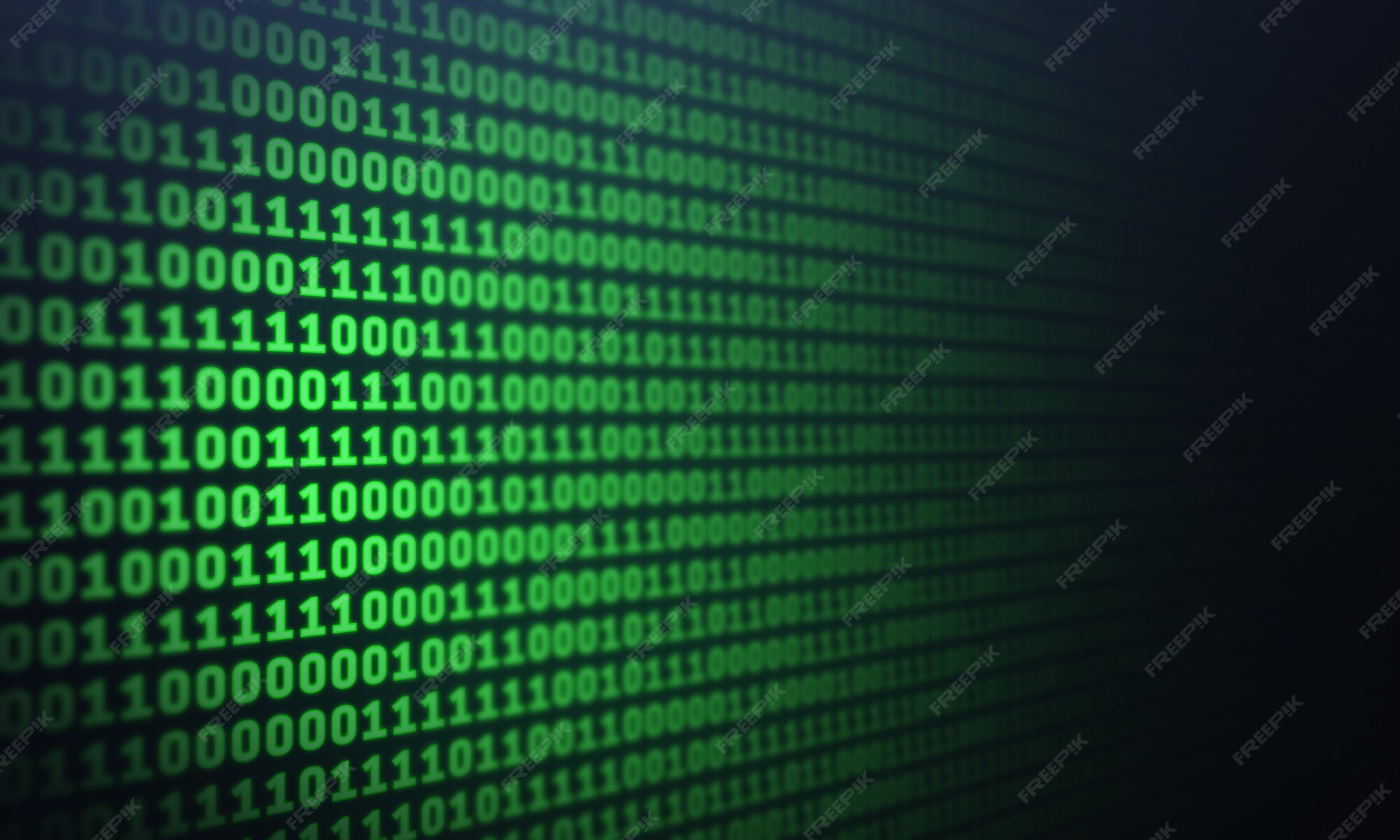 Premium Photo | Blur binary code on computer screen background green ...