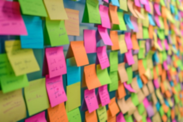 Premium Photo | Blurred Colorful Sticky Notes On Board Create Organized ... Premium Photo | Blurred Colorful Sticky Notes On Board Create Organized ...