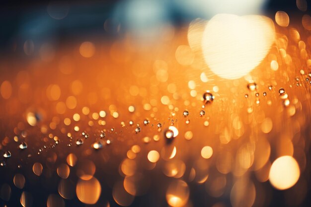 Premium Ai Image Bokeh Magic Glass Adorned With Abundant Drops Generative Ai