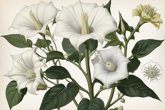 Botanical Guidebook Detailed Datura Illustrations | Premium AI ... Botanical Guidebook Detailed Datura Illustrations | Premium AI ...