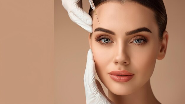 Botox Injections Neurotoxin Botulinum Into The Skin Young Women